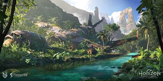 Riverbed - Horizon Call of the Mountain-花瓣网