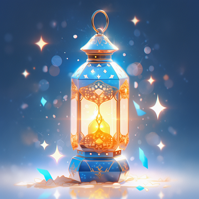 4fun_design_Ramadan_lamp_daytime_light_gold_light_blue_light_cy ...