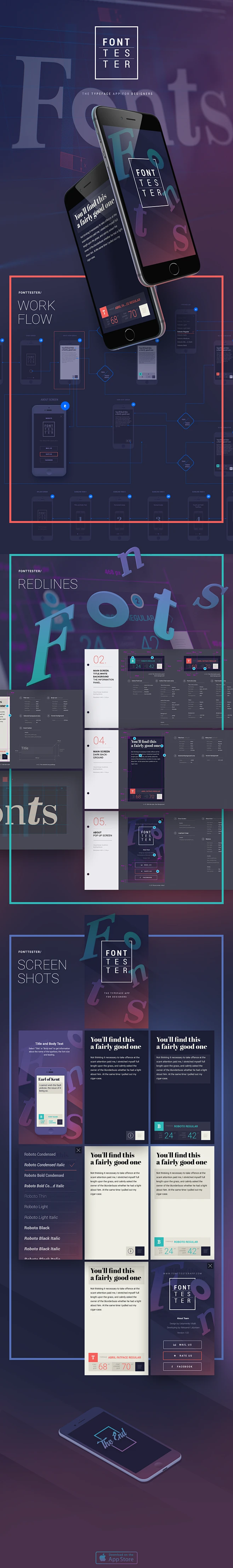 Fonttester. Typeface app on Behance-花瓣网