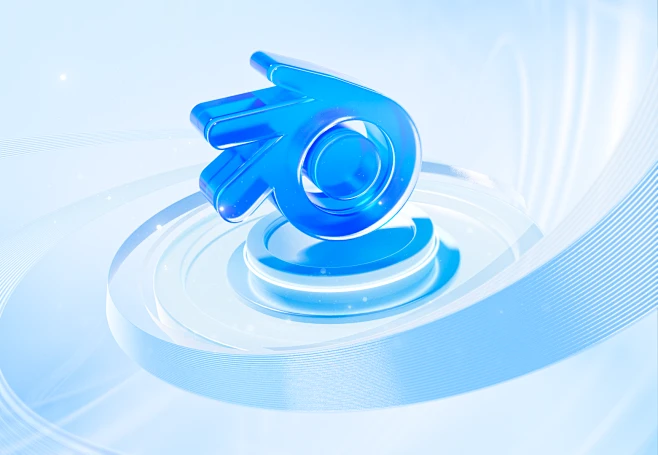 tb搜店铺：小游视觉获取c4d工程 流光玻璃 微软风 c4d 玻璃 半透明 B端 数据化 数据 主kv-花瓣网