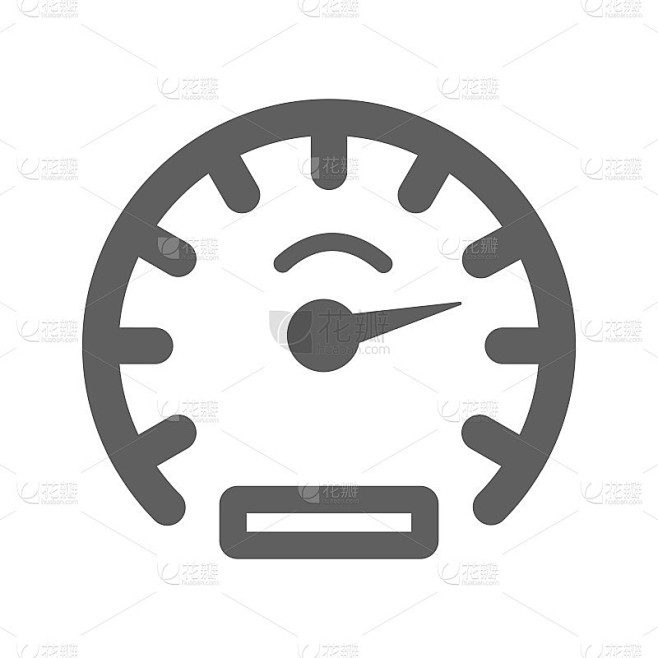 Speed meter icon / gray color
