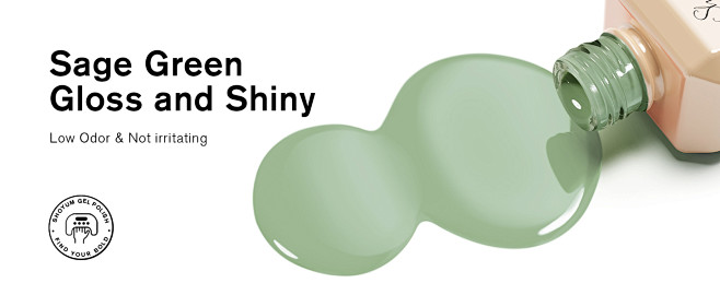 green gel polish color