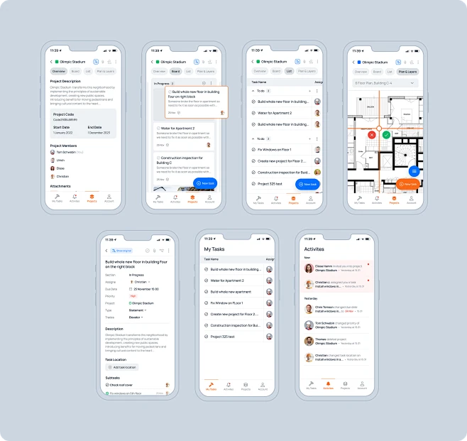Construction Management Mobile App by leonardophoenix for Devolfs on Dribbble-花瓣网