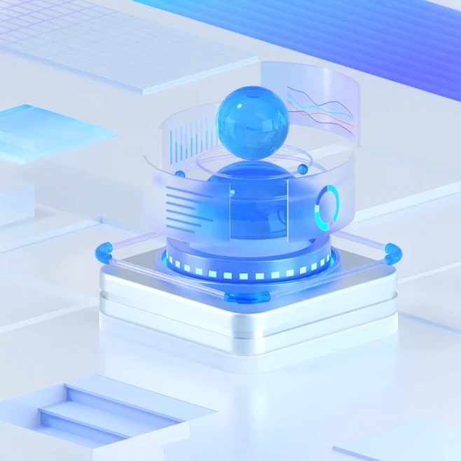 B端常用3D透明玻璃渐变-图标-UICN用户体验设计平台-花瓣网