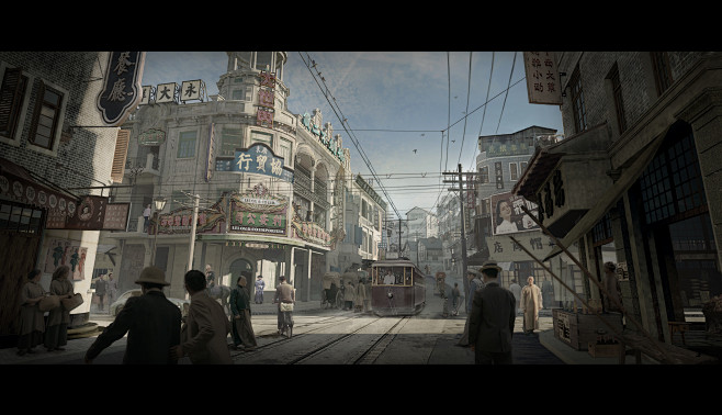 民国街道图片_Gamist个人作品图片素材-花瓣网