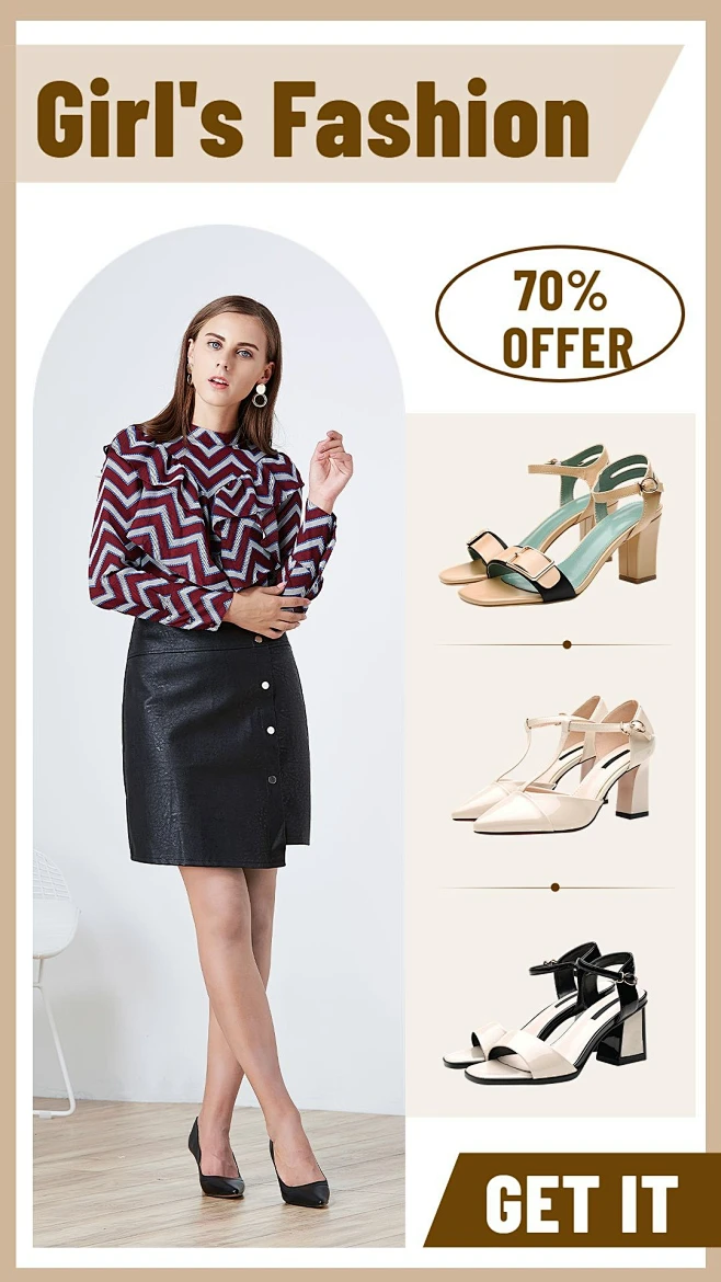 Women's High Heels Fashion Sale Promo Ecommerce Story素材-花瓣网
