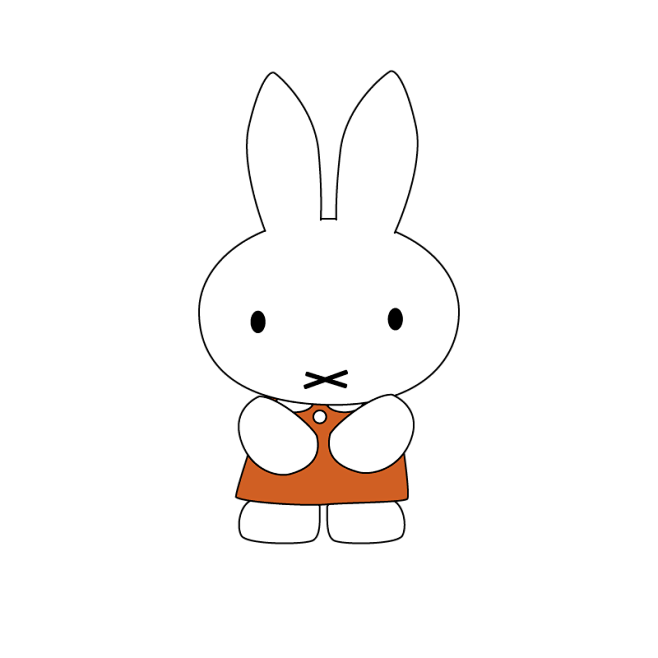 白色兔子 米菲 矢量元素