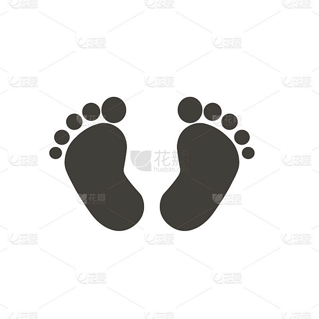 Traces of children's legs. Vector