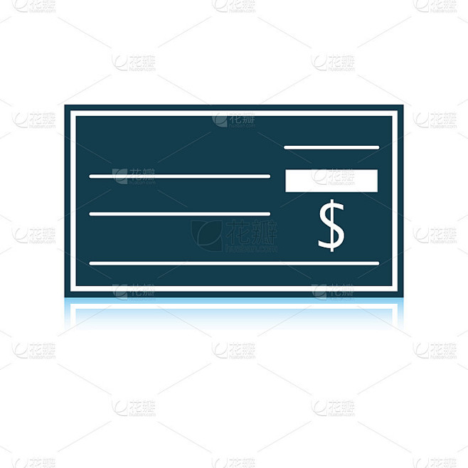 Bank check icon