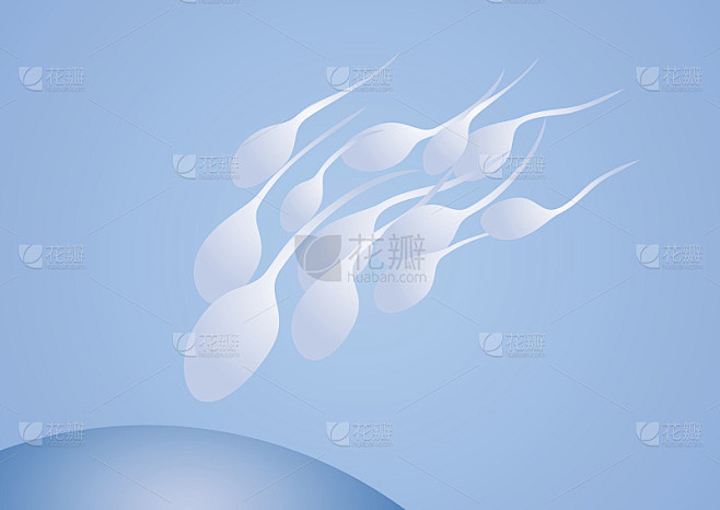 矢量图精子跑向卵子