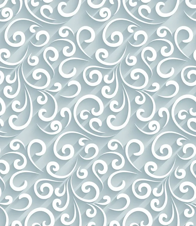 白色蕾丝花纹无缝背景矢量图-花瓣网