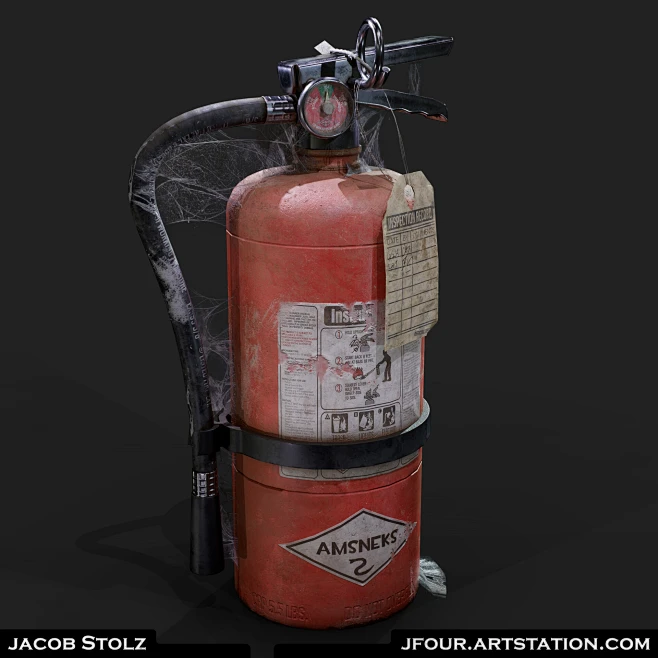 Dusty Fire Extinguisher, Jacob Stolz : Some more texturing practice ...