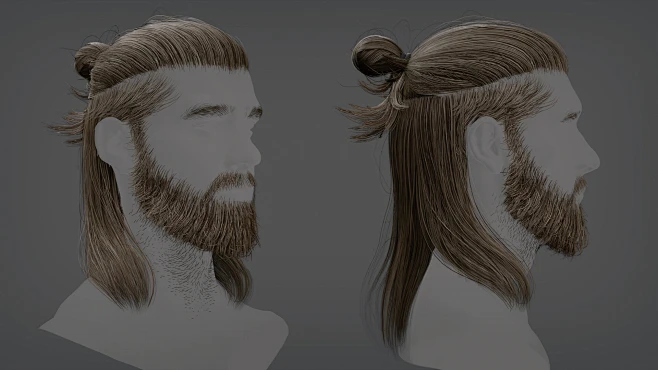 Viking Real Time Hair, TriGon Art : Hair for the viking character I'm ...