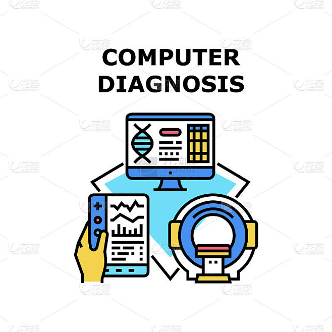 医疗诊断图标矢量图