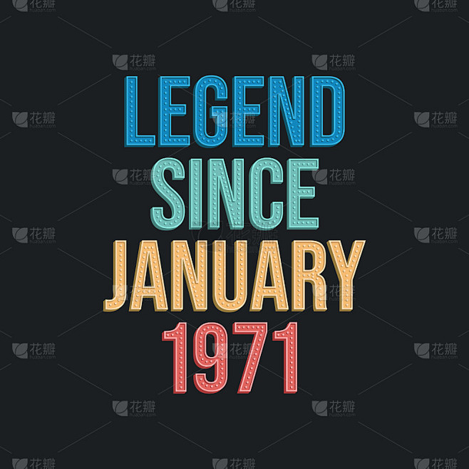 Legend since January 1971 - retro vintage birthday