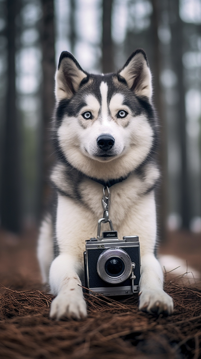 paulthomas_Husky_Dog_is_a_photographer_who_is_taking_photos_wit ...