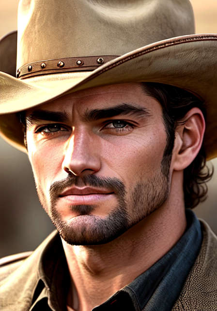 00810-677166816-CG, 2K, man, Western cowboy, exquisite face, facial ...