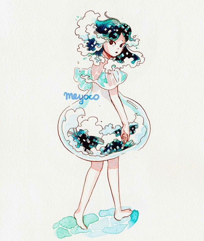 meyoco 动漫浓郁色彩人物手绘稿 (100)