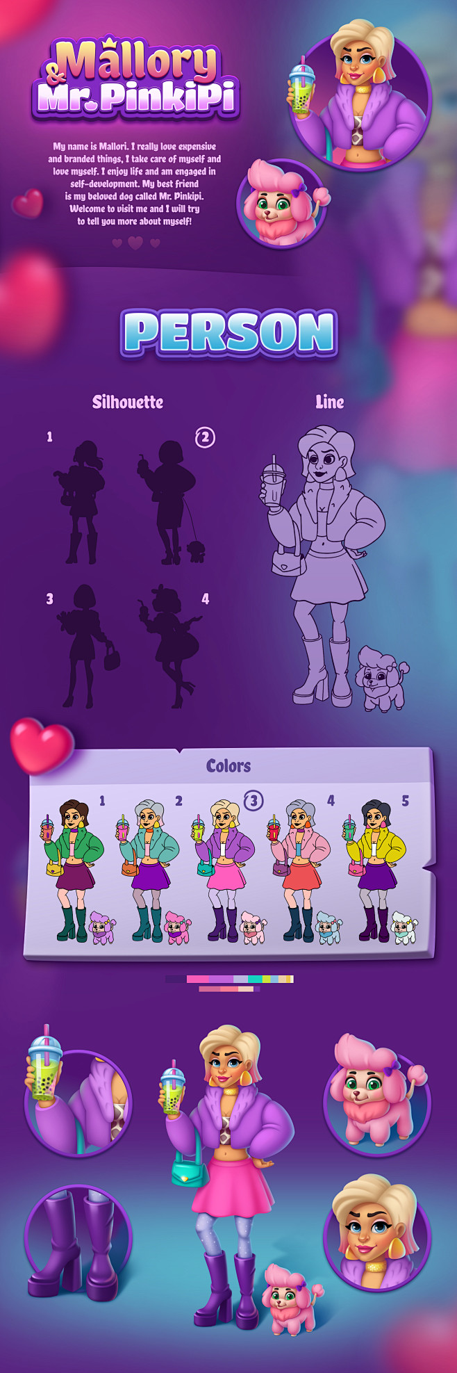 2D art cartoon Character design concept Digital Art dog Game Ar