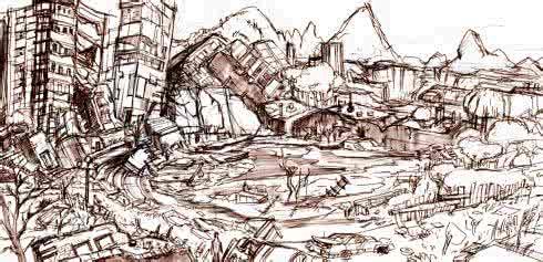 废墟线稿_百度图片搜索