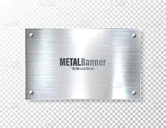 Realistic shiny metal banner. Brushed steel plate.图片_其他图片图片素材-花瓣网