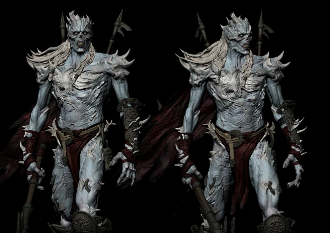 Draugr Elite , Kevin Cassidy : ZBrush screen-shots of the Draugr Elite ...