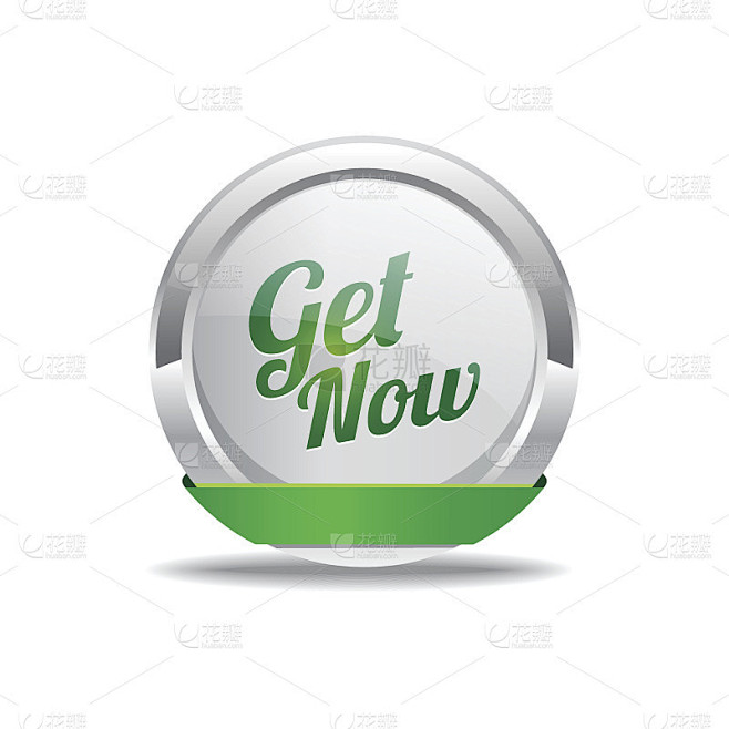 现在得到绿色矢量图标按钮