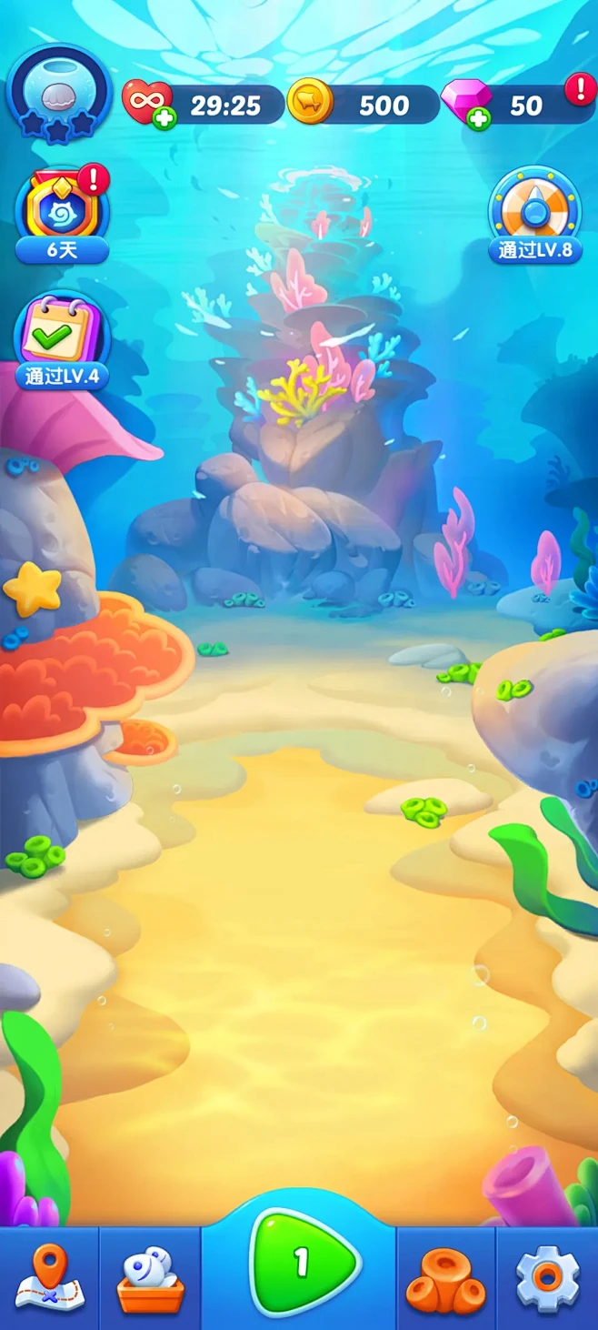 Ocean Match-游戏截图-GAMEUI.NET-游戏UI/UX学习、交流、分享平台-花瓣网