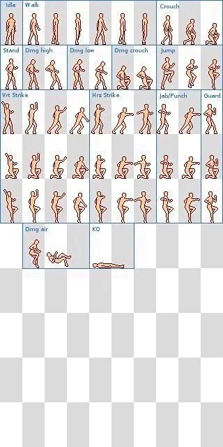 an image of different poses and positions in the computer game, which ...