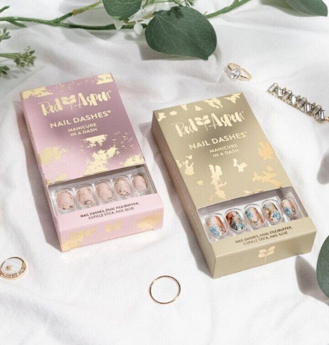 RED ASPEN NAIL DASHES Assorted Styles POP-ON NAILS Size 0-9 Glue & File ...