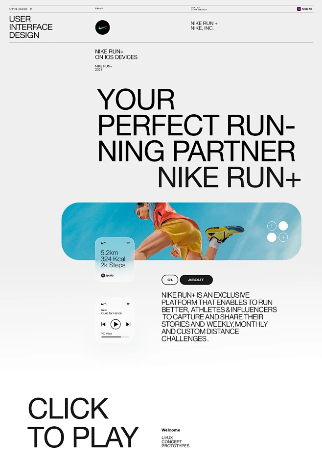 Nike Run+ | App Redesign | Concept on Behance-花瓣网