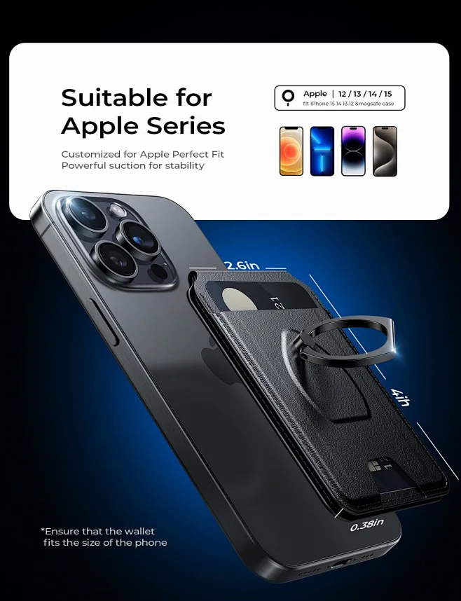 Amazon.com: LISEN for Magsafe Wallet [Strongest Magnetic] iPhone Wallet ...