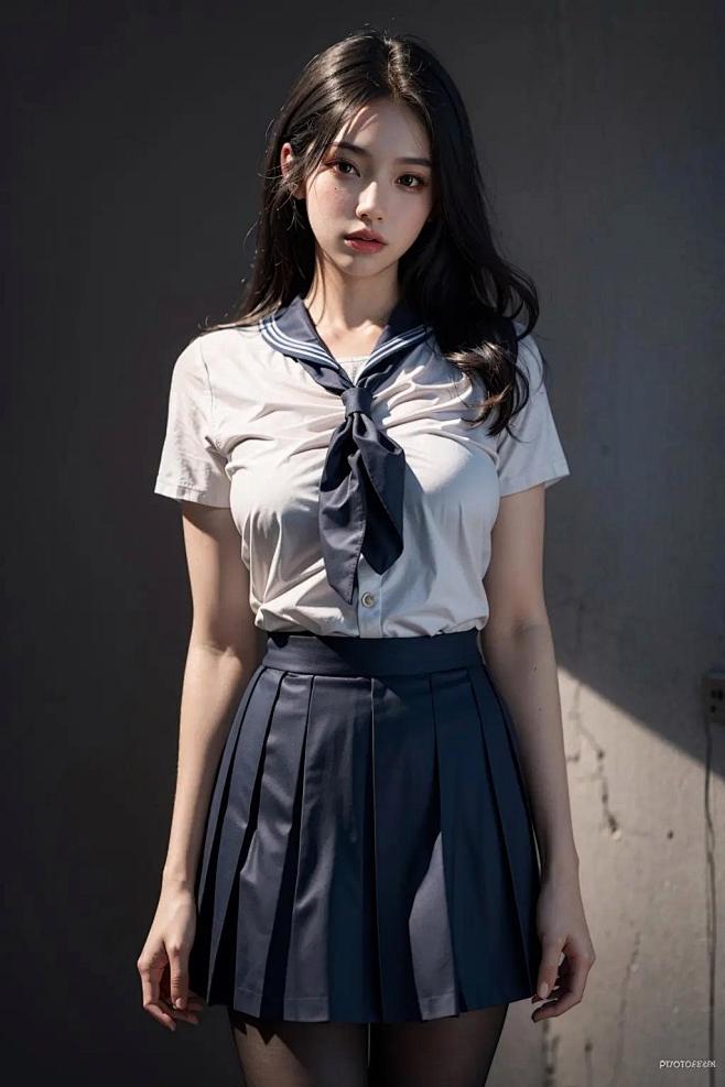 JK少女写真#美女# #AI绘画...@疯讲分享的动态