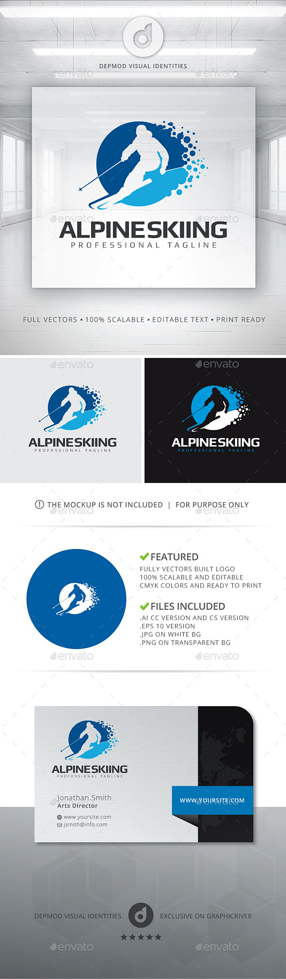高山滑雪的标志——人类标志模板Alpine Skiing Logo - Humans Logo Templates冒险,高山,高山滑雪、高山 ...