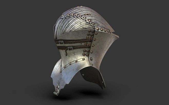 Joust Helm, Ringtail Studios : Game-ready model of a medieval knight’s ...