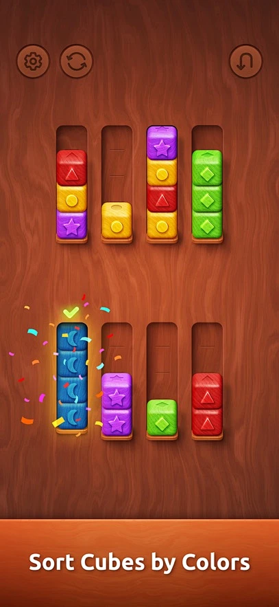 Colorwood Sort Puzzle Game App 截图-花瓣网