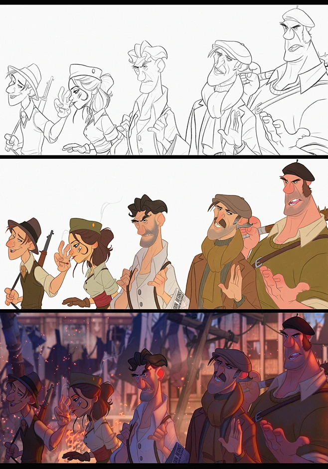 French Partisans, 1944, Javier Burgos : Something I started long ago ...