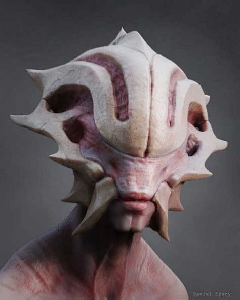 Alien Face Drawing By Daniel Edery图片_g怪兽图片素材-花瓣网