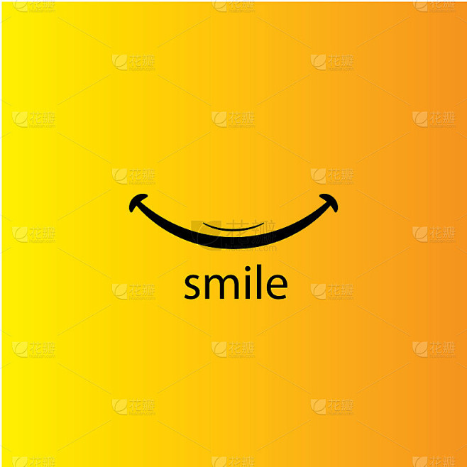Smile icon template design. Smiling emoticon vecto
