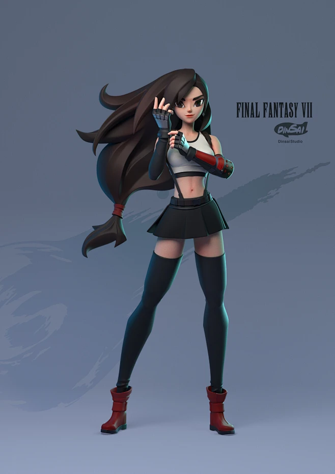 TIFA LOCKHART, Kontorn Boonyanate : Dinsai Fan art "Tifa Lockhart ...