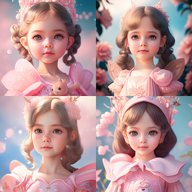 ttnana_super_cute_girl_a_shimmering_pink_princess_dress_cute_st ...