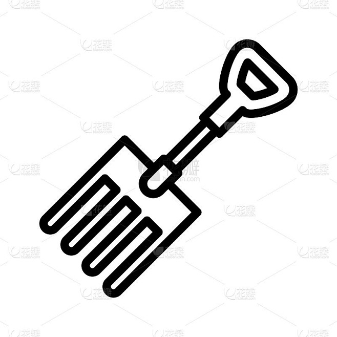 garden fork icon vector design trendy