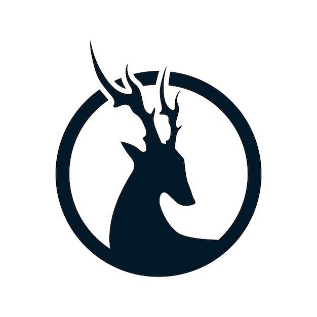 鹿头鹿角标志logo矢量图设计素材