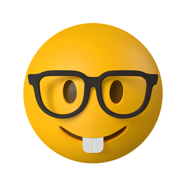 3d 书呆子表情符号