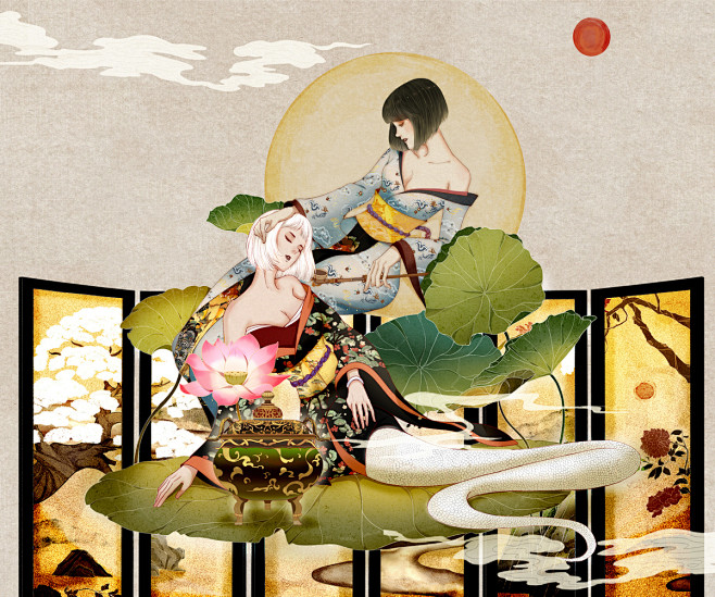 北冥有灵|《扶桑》合集_阿诺Anuo__插画师作品_涂鸦王国gracg.com