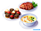 Delicious Items : Food items design for puzzle game.