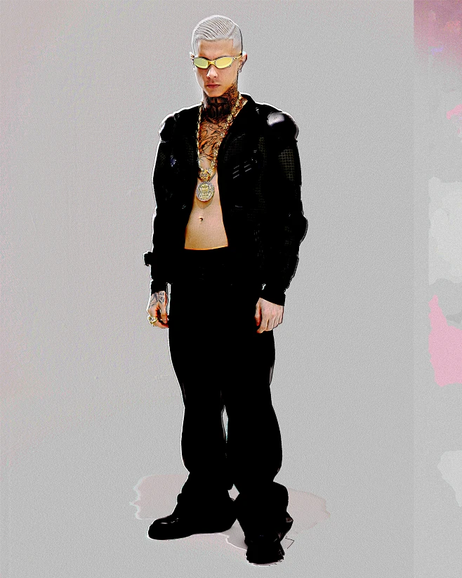 bling colorful music portrait rapper spotify-花瓣网