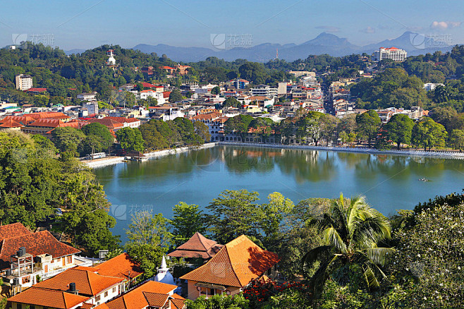斯里兰卡康提的城市景观