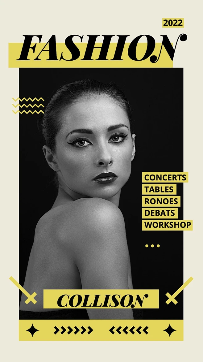 Magazine cover style Rectangle Element Woman Personal Show Instagram ...