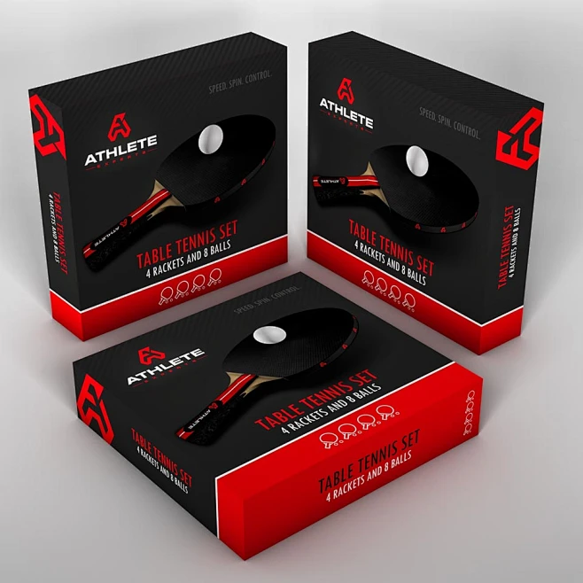 Table tennis set box design-花瓣网